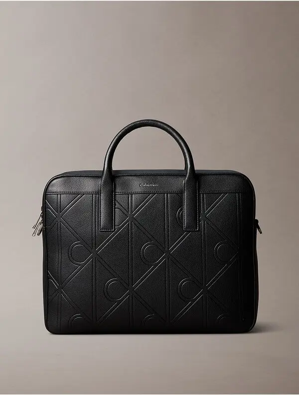 Calvin Klein Embossed Logo Commuter Bag - Black