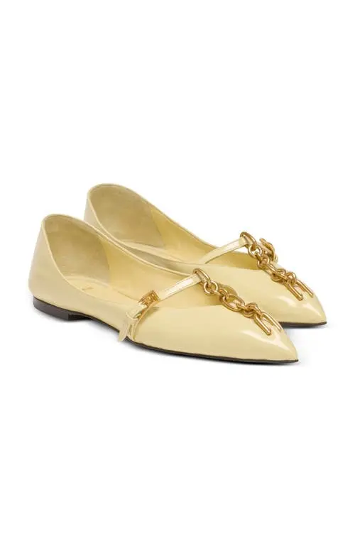 Balmain Sync Ballet Flats - Yellow