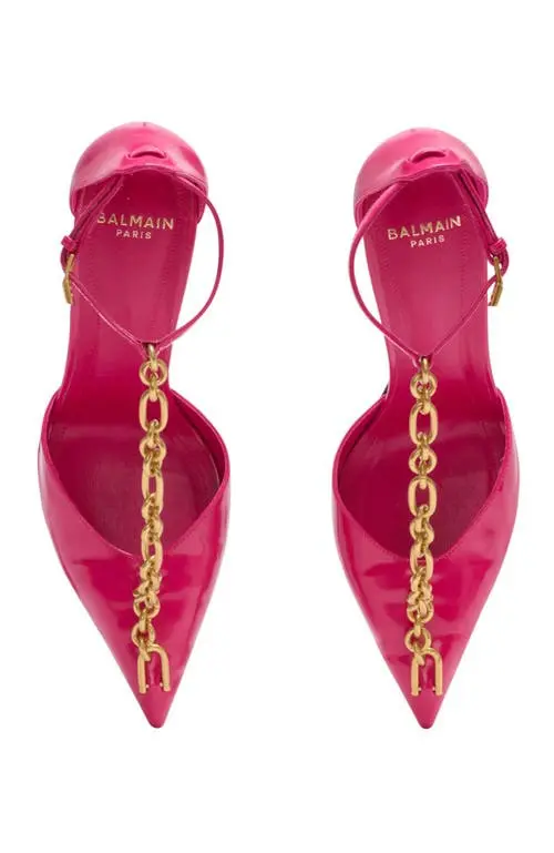 Balmain Sync Patent Leather Stilettos - Pink