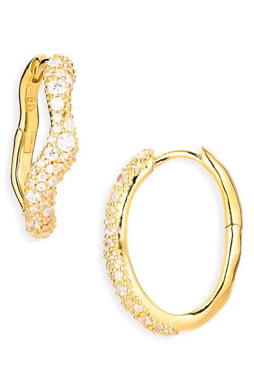 MISSOMA Small Molten Snow Huggie Hoop Earrings - Gold