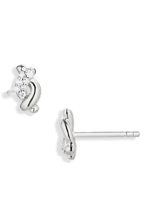 MISSOMA Small Molten Snow Huggie Hoop Earrings - Silver