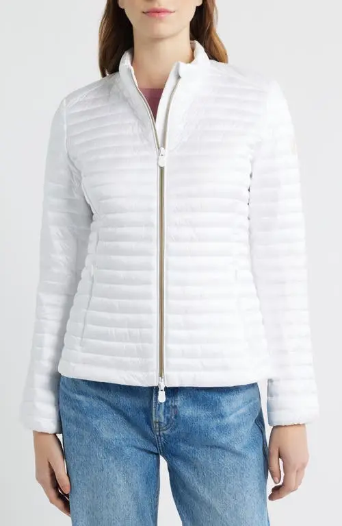 SAVE THE DUCK Andreina Water Resistant Puffer Jacket - White