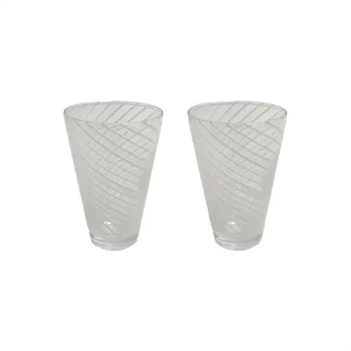 OYOY Yuka Groove Glass Set - White