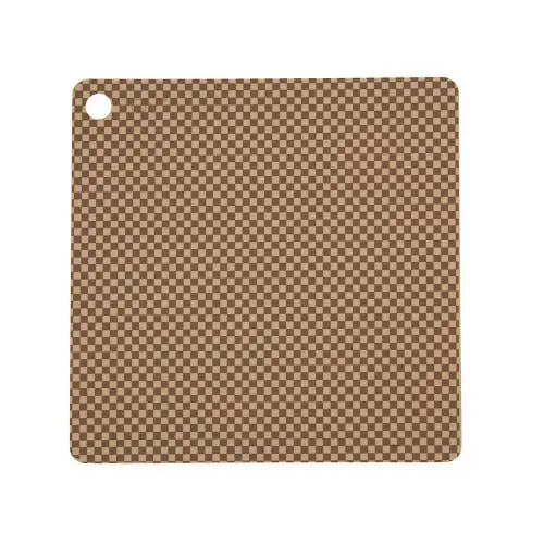 OYOY Placemat Checkerpack Of 2 - Camel