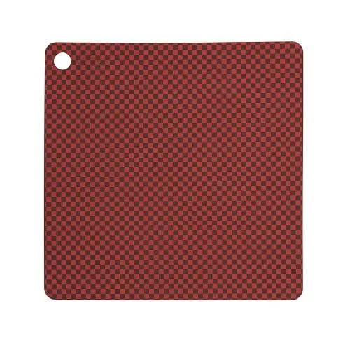 OYOY Placemat Checkerpack Of 2 - Red