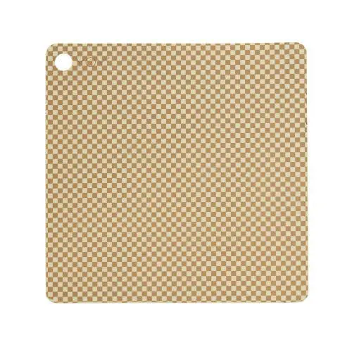 OYOY Placemat Checkerpack Of 2 - Vanilla
