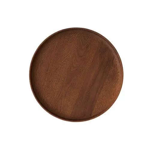 OYOY Inka Wood Tray Round - Dark