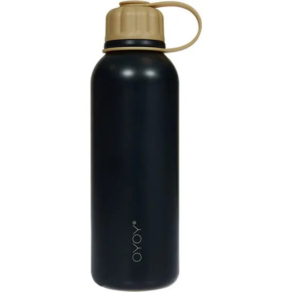 OYOY Pullo Bottle - Anthracite/camel