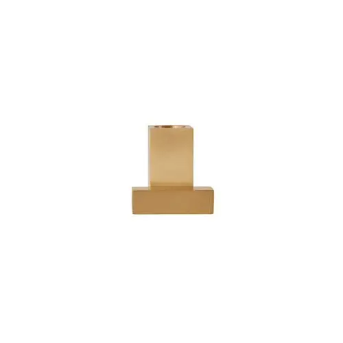 OYOY Square Solid Brass Candleholder - Brushed Brass