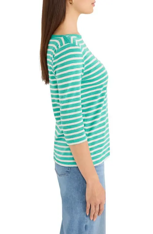 NIC+ZOE Striped Boat Neck T-shirt