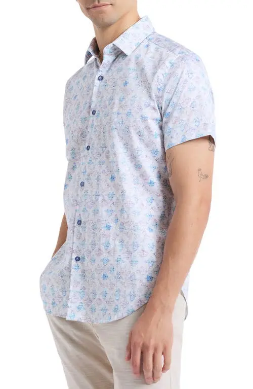 Robert Graham Greatorex Abstract Print Short Sleeve Button-up Shirt