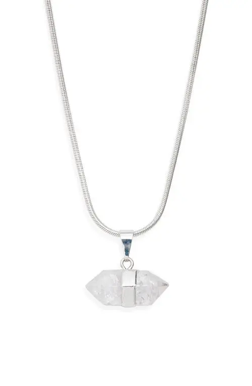 CHILD OF WILD Ancient Wisdom Quartz Pendant Necklace - Silver