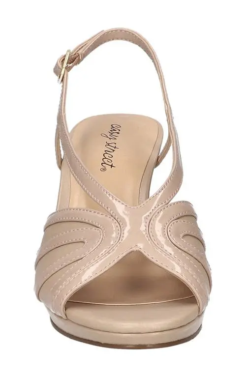 EASY WORKS BY EASY STREET Starlight Slingback Sandal - Beige Patent
