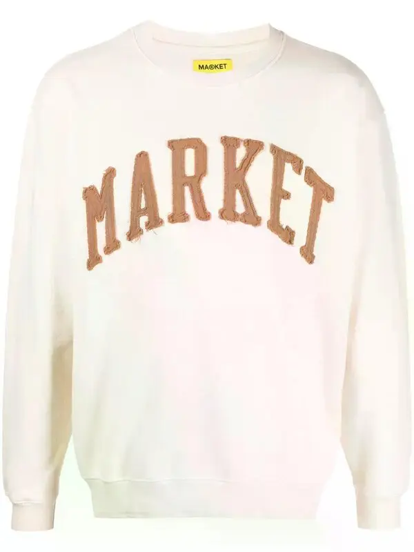 MARKET Embroidered-logo Sweatshirt - Neutrals