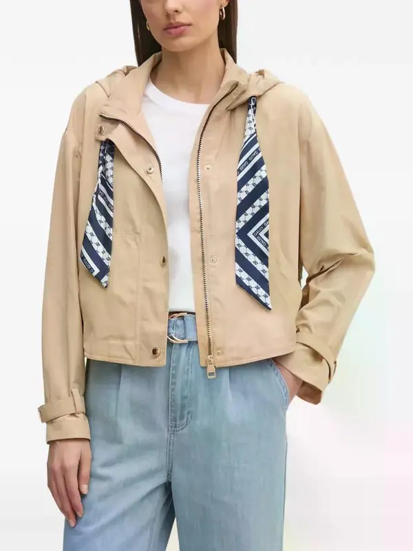GAUDI Hooded Jacket With Scarf Detail