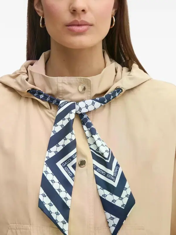 GAUDI Hooded Jacket With Scarf Detail