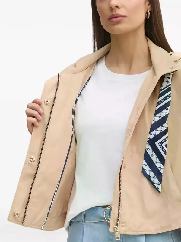 GAUDI Hooded Jacket With Scarf Detail
