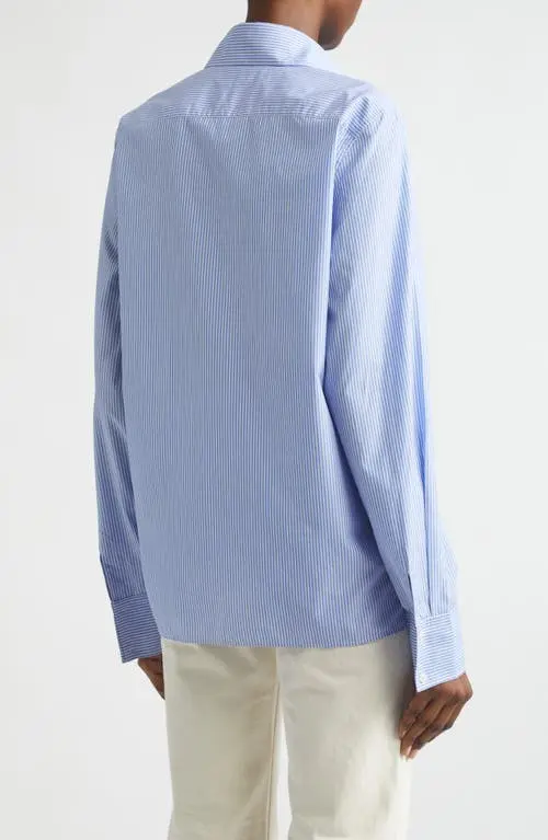 Saint Laurent Stripe Cotton Poplin Shirt