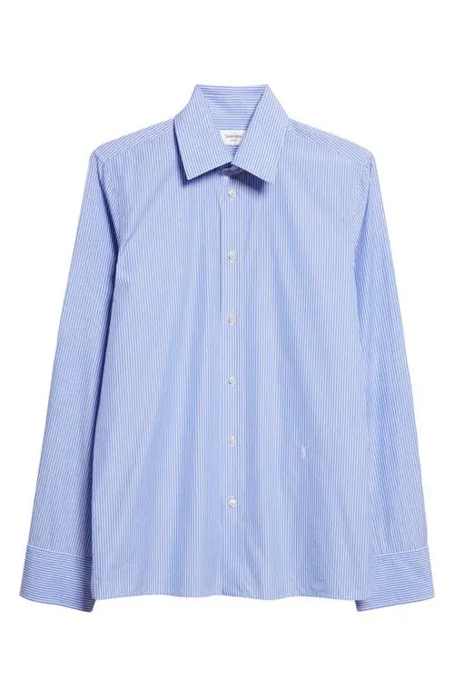 Saint Laurent Stripe Cotton Poplin Shirt