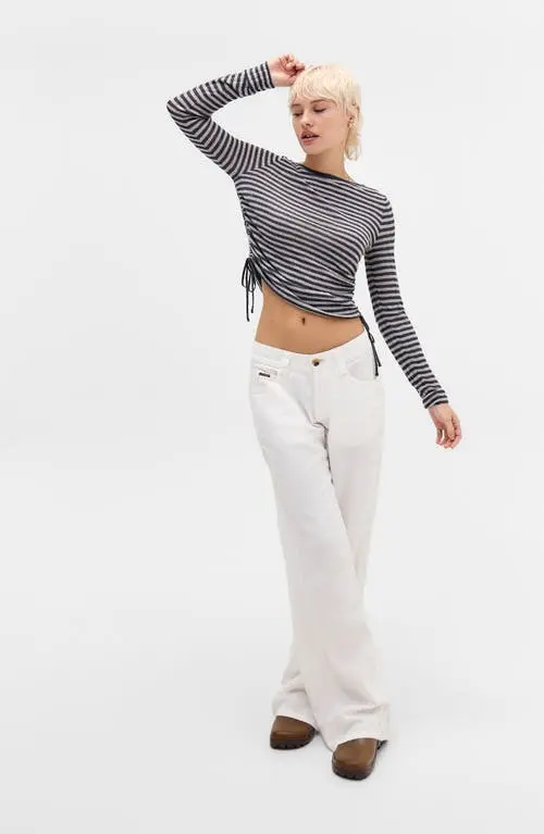 BDG URBAN OUTFITTERS Striped Sheer Knit Top
