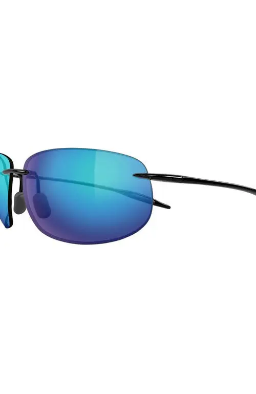 Maui Jim 64mm Oversized Rectangular Sunglasses - Black