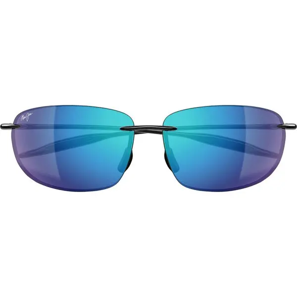 Maui Jim 64mm Oversized Rectangular Sunglasses - Black