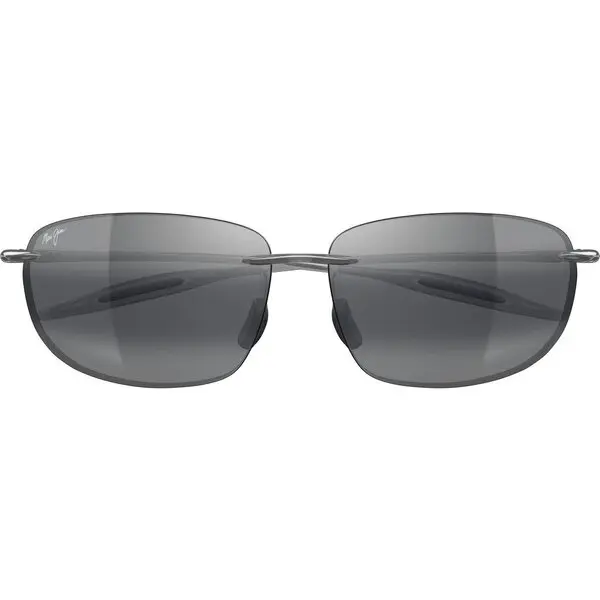 Maui Jim 64mm Oversized Rectangular Sunglasses - Grey