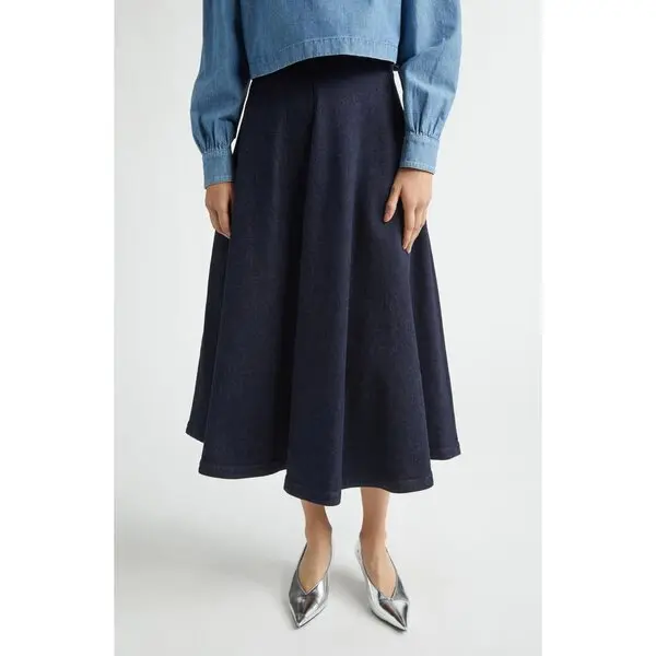 Altuzarra Varda A-line Denim Skirt - Berry