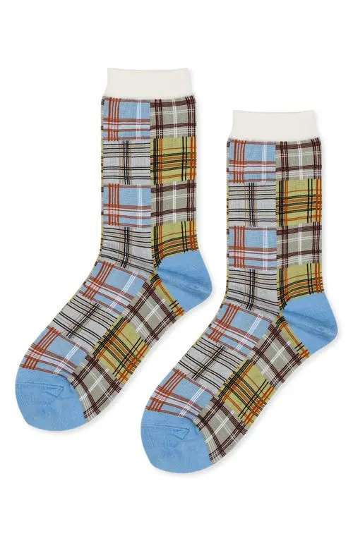 Hansel From Basel Madras Crew Socks