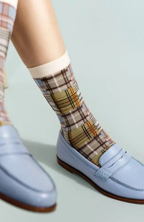 Hansel From Basel Madras Crew Socks