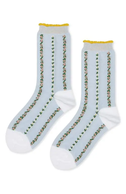 Hansel From Basel Louelle Crew Socks - Periwinkle