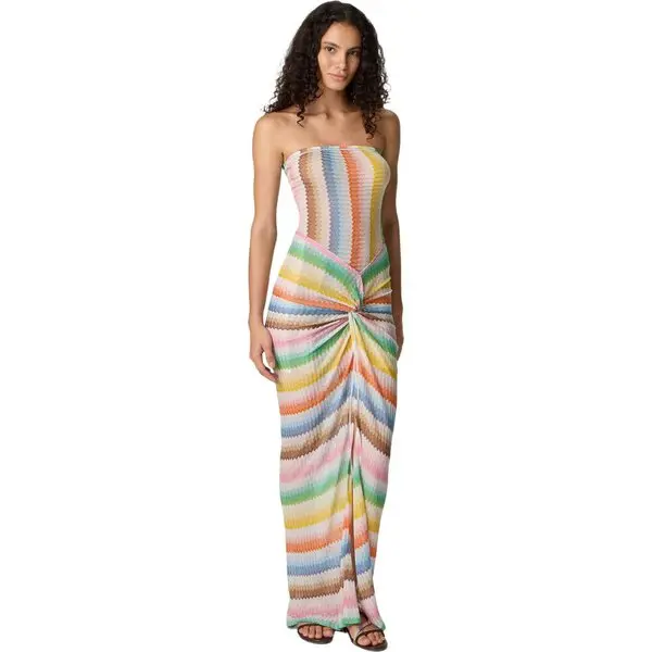 Missoni Strapless Cover-up Dress With Zigzag Motif - Multicoloured