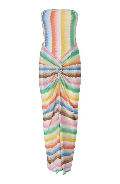 Missoni Strapless Cover-up Dress With Zigzag Motif - Multicoloured