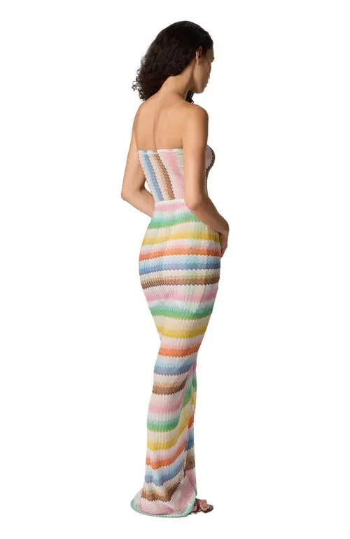 Missoni Strapless Cover-up Dress With Zigzag Motif - Multicoloured