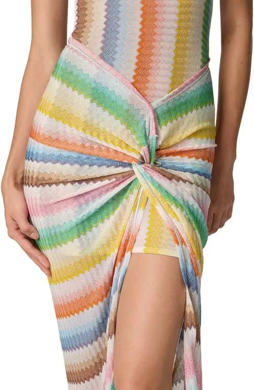 Missoni Strapless Cover-up Dress With Zigzag Motif - Multicoloured
