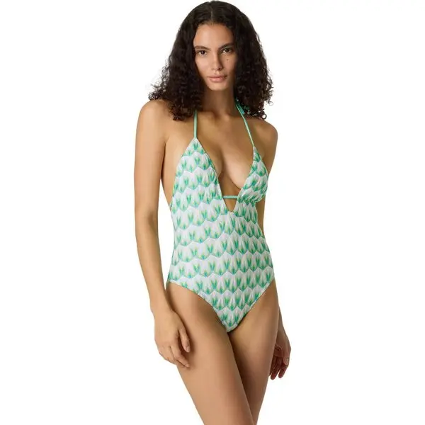 Missoni Floral-pattern Viscose One-piece Swimsuit - Multicoloured