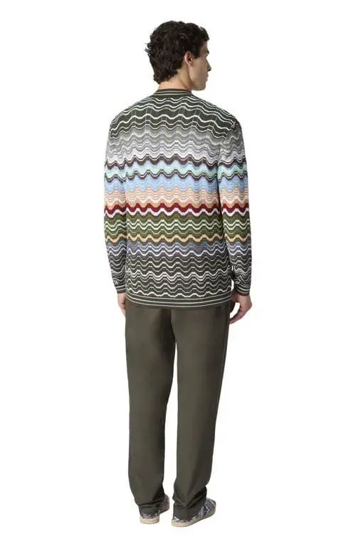 Missoni Cotton And Viscose Chevron Cardigan - Multicoloured