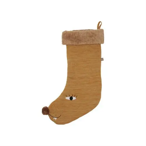OYOY Lion Christmas Stocking - Brown/melange