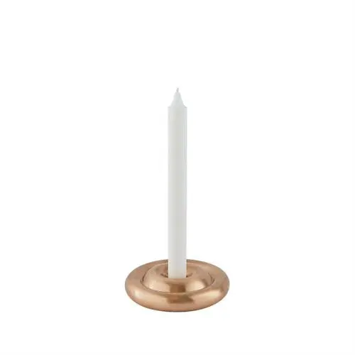 OYOY Savi Solid Brass Candleholderlow - Brushed Brass