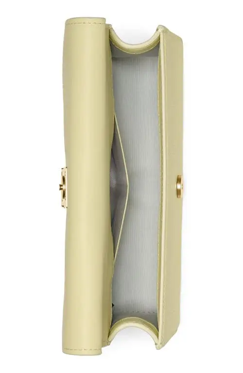 Kate Spade New York Deco Mixed Media Convertible Leather Crossbody Bag - Pale Citron