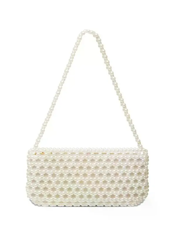 0711 TBILISI May Beaded Shoulder Bag - Neutrals
