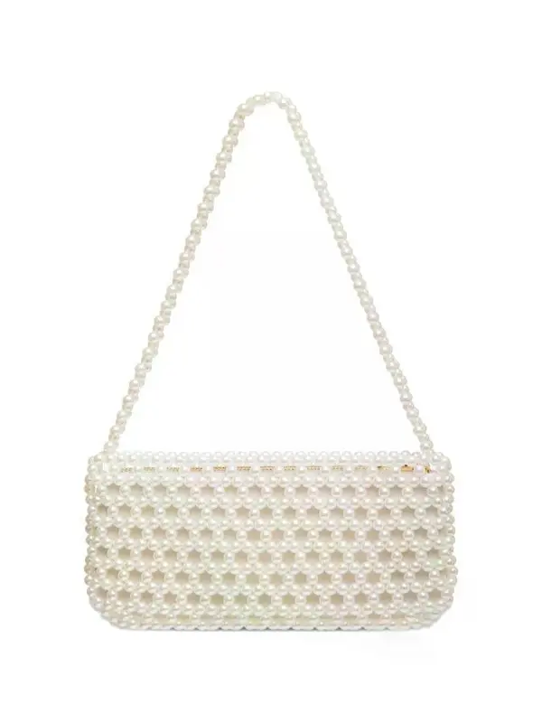 0711 TBILISI May Beaded Shoulder Bag - Neutrals