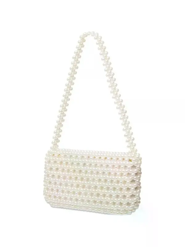 0711 TBILISI May Beaded Shoulder Bag - Neutrals