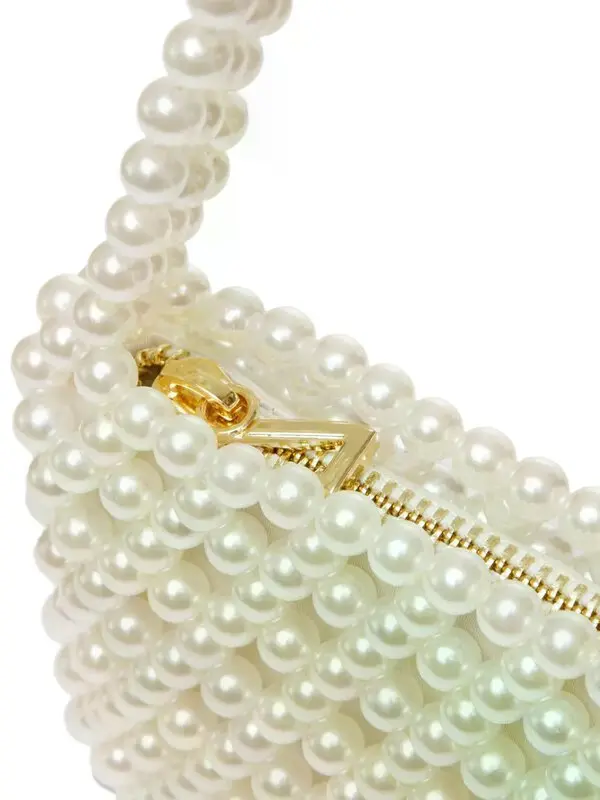 0711 TBILISI May Beaded Shoulder Bag - Neutrals
