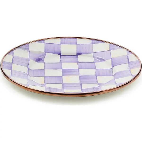 MACKENZIE-CHILDS Check Salad/dessert Plate - Violet