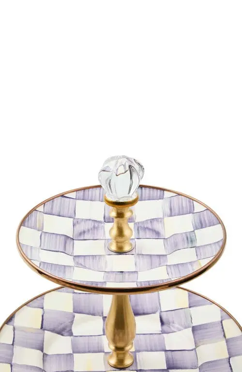 MACKENZIE-CHILDS Check Three Tier Sweet Stand