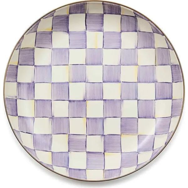 MACKENZIE-CHILDS Check Enameled Steel Abundant Bowl - Violet