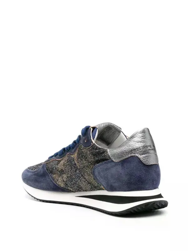 Philippe Model Leather Panelled Low-top Sneakers - Blue