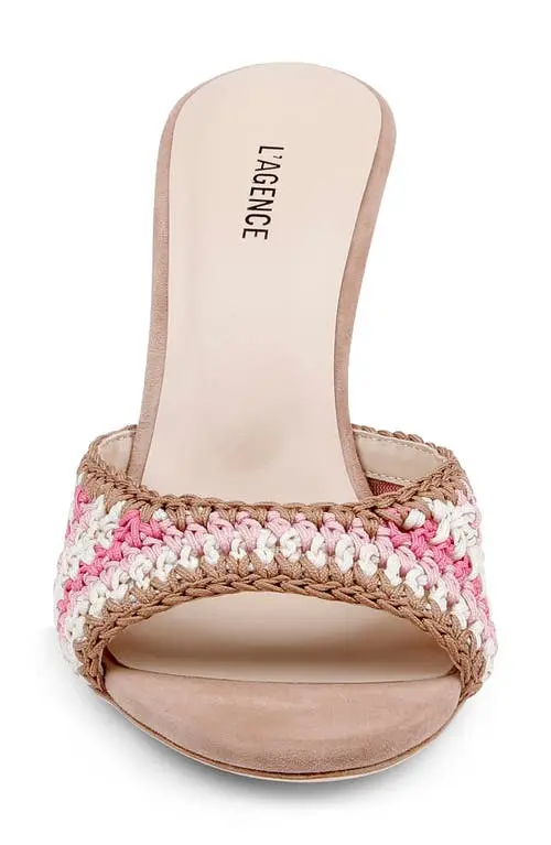 L'Agence Moyes Slide Sandal - Pink Multi