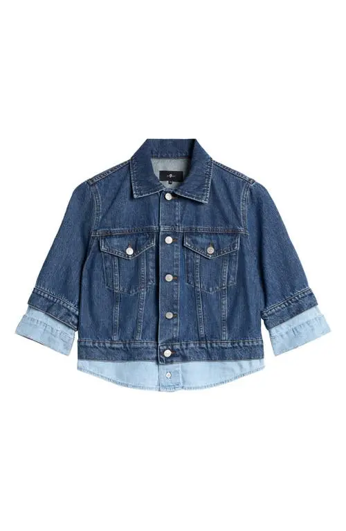 7 For All Mankind Denim Trucker Jacket